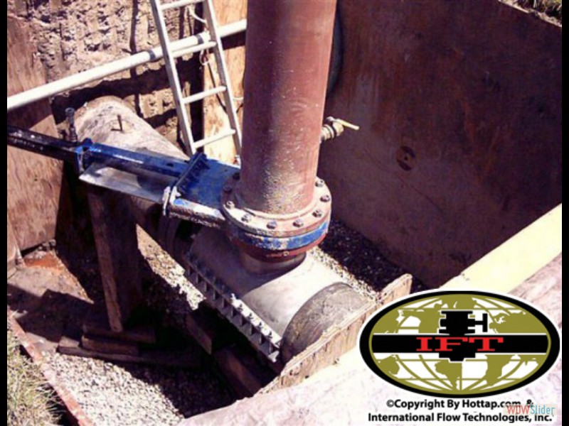 20inch Linestop on ductile iron sewage pipe